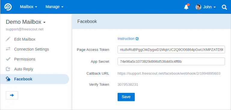 Facebook Integration Module – FreeScout