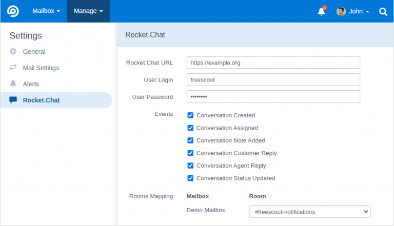 Rocket.Chat Notifications Module – FreeScout