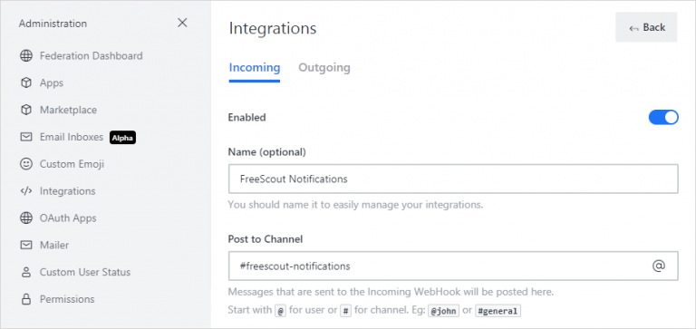 Rocket.Chat Notifications Module – FreeScout