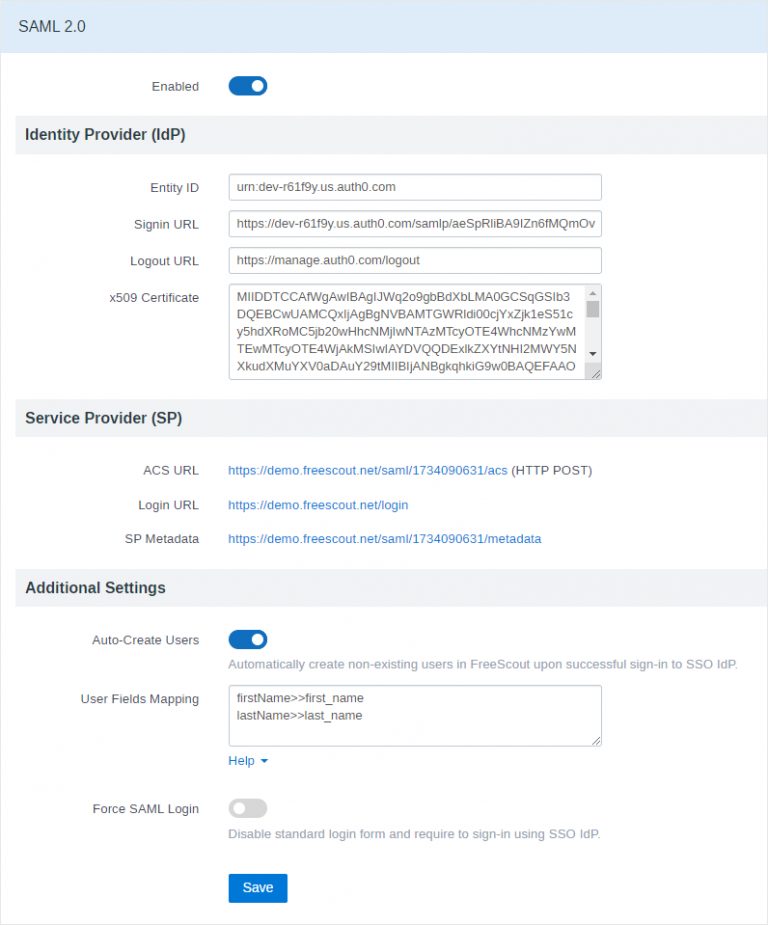 SAML SSO Module – FreeScout